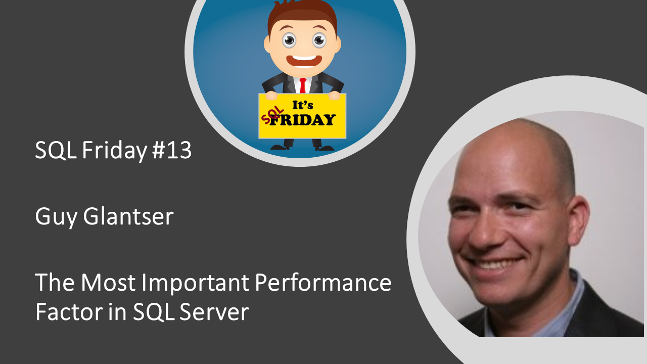 Sql Friday 13 Guy Glantser On The Most Important Performance Factor In Sql Server” Sql Friday